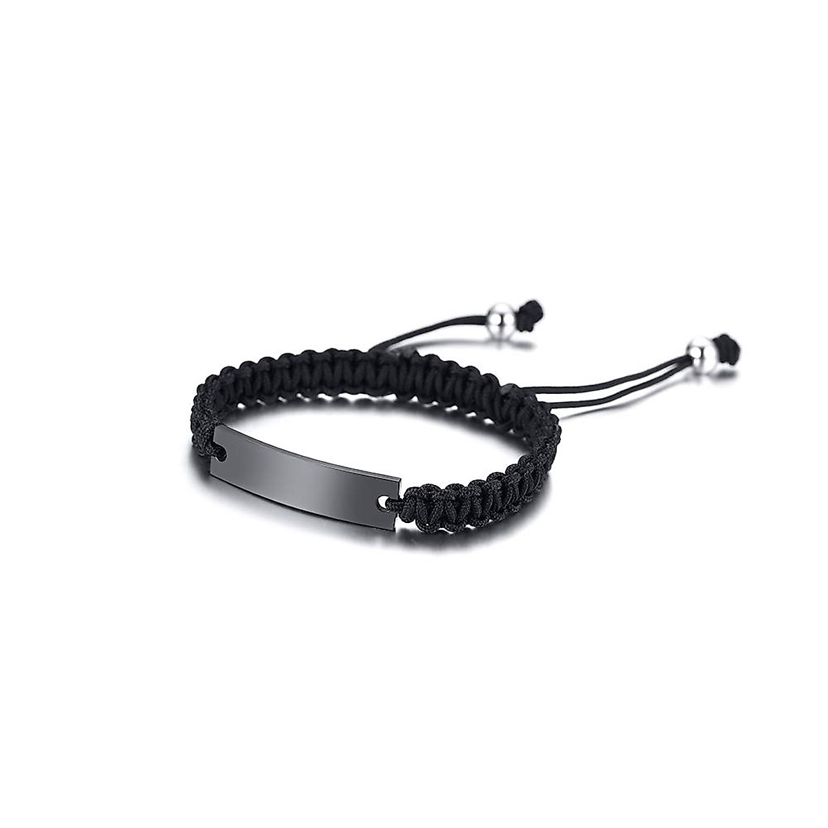 VNOX TYPE 1 DIABETES Handmade Braided Rope Adjustable Medical Alert ID Bracelet Fits Adults