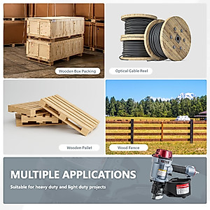 Goodnailer CN70 Air Coil Nailer 15 Degree 1-3/4-Inch to 2-3/4-Inch Coil Nail Gun Fast Shooting For Wooden Pallet Packing Wood Fencing