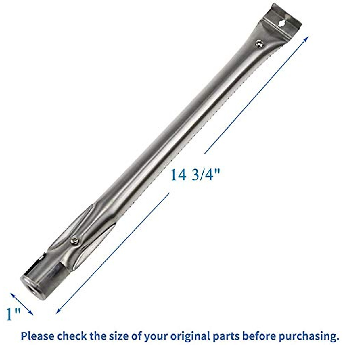 Adviace Grill Replacement Parts for Kenmore 146.34611410, 146.10016510, 146.16197210, 146.46372610, 146.23673310, 146.16198210 Gas Grills, Grill Burner Tube, Heat Plate Shield, Crossover Tube