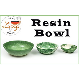 Alpha Living Home Handmade Countertop Fruit Basket, Resin Bowls for Kitchen, Restaurant, Dining Room, Decorative Table Centerpiece for Bread, Snack, Household Item Storage - Pack of 3