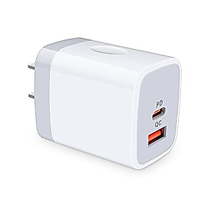USB A and USB C Wall Charger PD 20W Fast Charger Block Power Adapter USB C Plug for Google Pixel 7 Pro/7/6a/6 Pro/5a/5/4 XL, iPhone 14 13 Pro Max 12 11 Pro X SE, Samsung Galaxy A54 A53 A14 A13 S23 S22