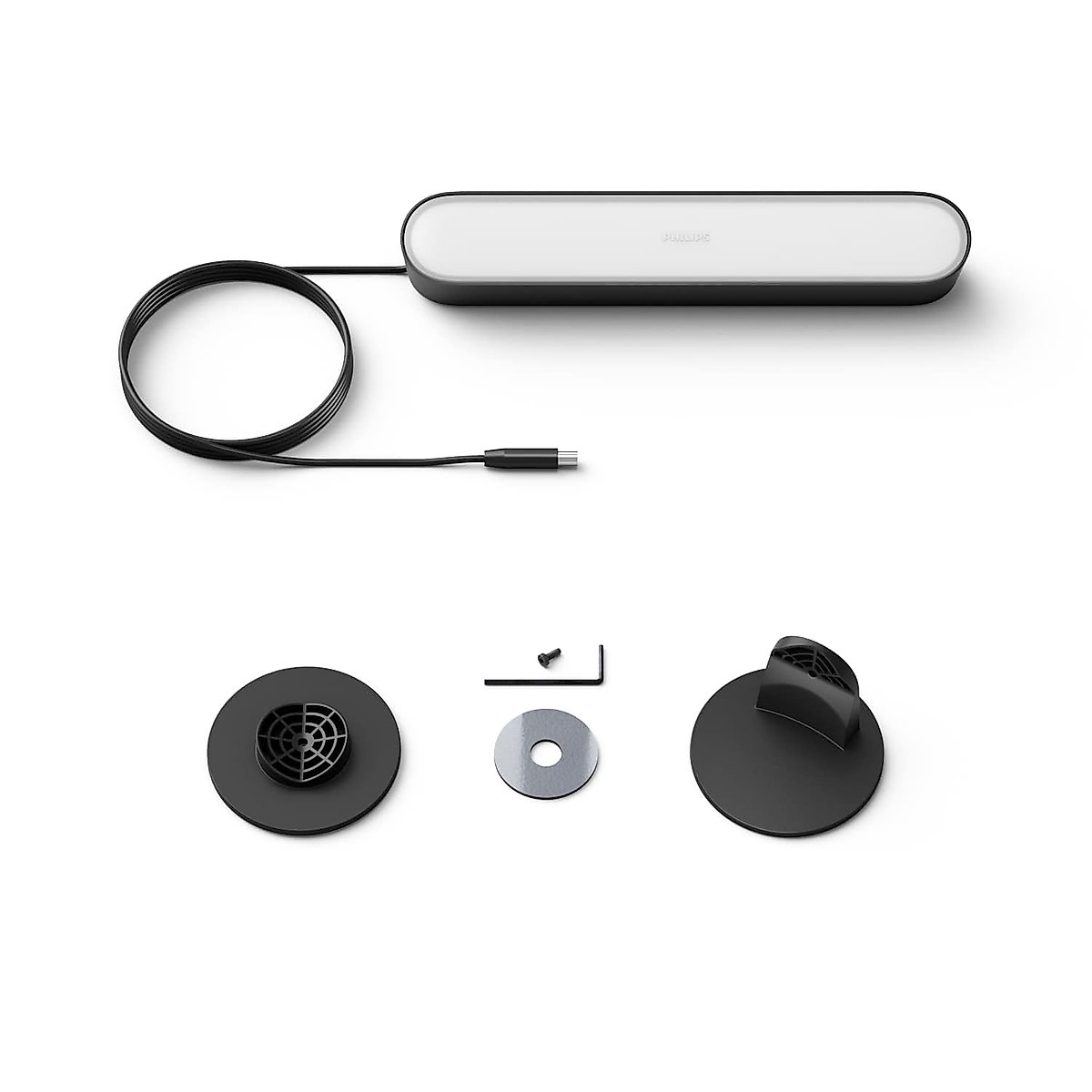 Philips Hue Smart Play Light Bar Extension, Black - White & Color Ambiance LED Color-Changing Light - 1 Pack - Requires Hue Bridge and Hue Play Light Bar Base Kit - Control with App or Voice Assistant