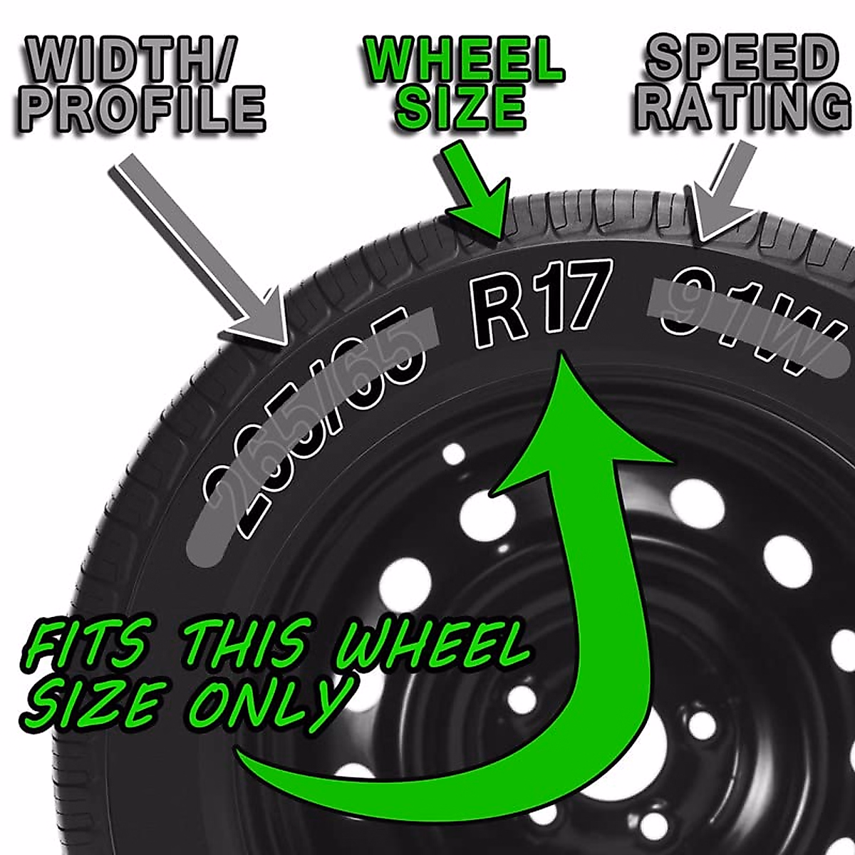 Fuel Rider Set of 4 17 Inch Gloss Black Wheel Skins Compatible with 14-19 Dodge Journey 17-19 Caravan Impostor for Style Wheel Rim Covers