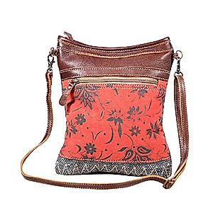 Myra Bags Bloom Canvas, leather & Rug Crossbody Bag S-1908
