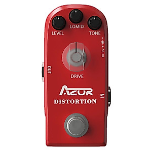 AZOR Pedal Power Adapter with Vintage Distortion Guitar Effect Pedal True Bypass