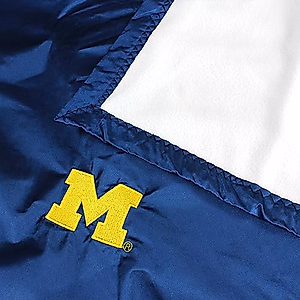 Comfy Feet Everything Comfy Michigan Wolverines Silky and Super Soft Plush Baby Blanket, 28" x 28"