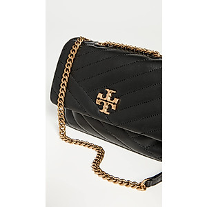 Tory Burch Women's Small Kira Chevron Convertible Shoulder Bag, Black, One Size