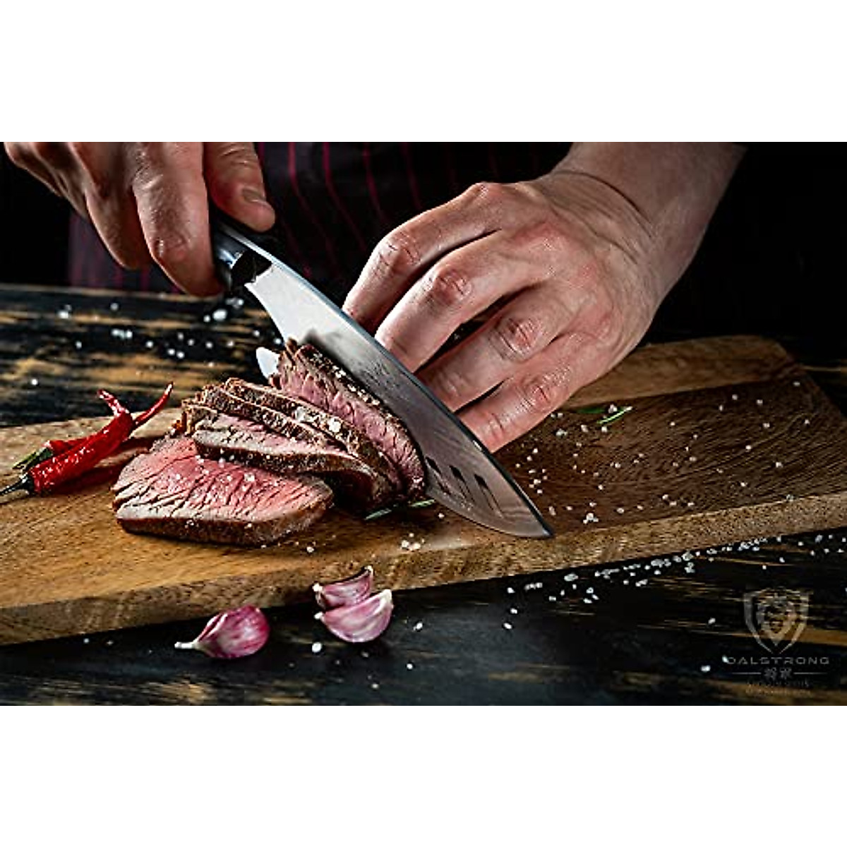 Dalstrong Guardian Chef Knife - 8 inch - Shogun Series ELITE - Ergonomic Design - Limits Fatigue - Japanese AUS-10V Super Steel Kitchen Knife - G10 Handle - w/Sheath