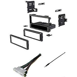 ASC Car Stereo Dash Kit, Wire Harness, and Antenna Adapter to Install a Single Din Aftermarket Radio for Some 00-06 Buick Lesabre, 01-03 Oldsmobile Aurora, 00-05 Pontiac Bonneville - No Premium Amp