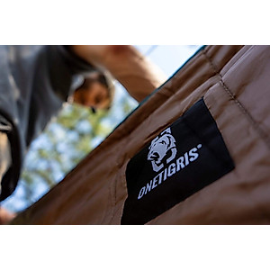 OneTigris Hideout Hammock Underquilt, Full Length Lightweight 4 Season Hammock Gear Underquilt for Hammock Camping Hiking Backpacking Travel Beach Backyard Patio Portable, Coyote Brown