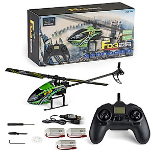 GoolRC F03 RC Helicopter, 4CH 2.4GHz Remote Control Helicopter with 6-Axis Gyro, Altitude Hold, One Key Take Off/Landing, Easy to Fly for Kids, Adults and Beginners, Include 3 Batteries