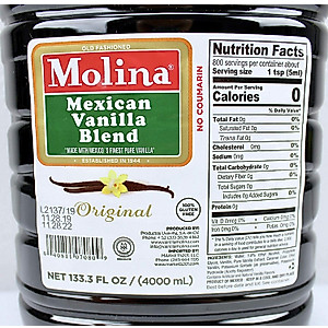Molina Vanilla - Mexican Vanilla 133.3 FL oz / 4000 ml