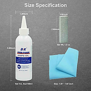LewisCare Food Grade Chefs Knife Oil 5oz Prevent Knife Blade Rust,Protection ＆ Lubricant Knife Care Cleaning Set.