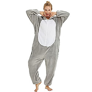 Nousion Uniex Adult Onesie Pajamas Animal Lion Puppy Bunny Cartoon Cosplay Costume Christmas Sleepwear Onesies Outfit