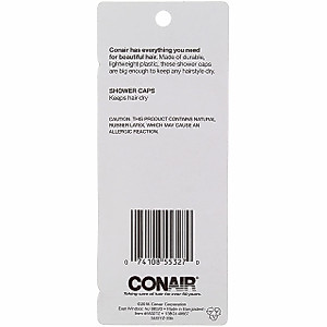 Conair 55327z Shower Cap Assorted Pastel Colors 3 Count