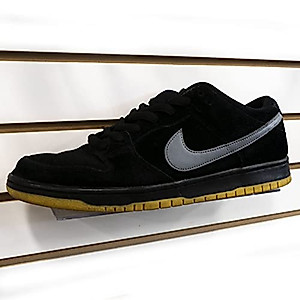 STORE FIXTURES DIRECT Clear Acrylic Slatwall Shoe Shelf, 4" D x 10" L Flat Acrylic Shoe Display Shelf, 20 Pack