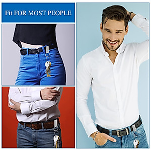 TIESOME 4pcs Belt Key Clip Key Chain, Belt Security Metal Key Holder for Car Keys Key Chain and Men Women Home Office Supplie (Silver)