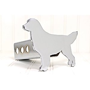 Custom Hitch Covers 12628-Chrome Golden Retriever Hitch Cover