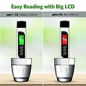 Hofun TDS Meter, 3 in 1 TDS, EC & Temperature Meter, Accurate & Reliable PPM Meter, Digital Water Testing kits for Drinking Water Quality, Tap, Well, Swimming Pool, Aquarium, RO/DI System, Hydroponics