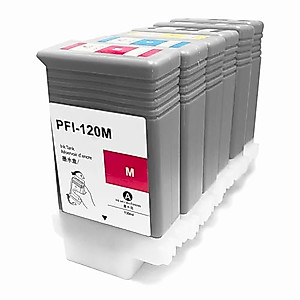 Primer Ink Compatible Canon PFI-120 PFI 120 Ink Cartridge Replacement for Canon imagePROGRAF iPF TM-Series TM-200 TM-300 TM-305 TM-205 (2 Matte Black, 1 Black, 1 Cyan, 1 Magenta, 1 Yellow, 6-Pack)
