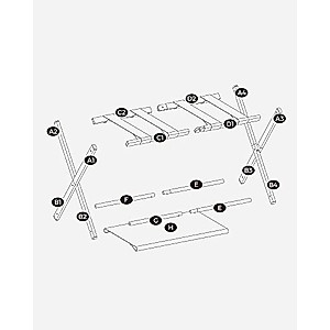 SONGMICS Luggage Rack for Guest Room, Suitcase Stand with Storage Shelf, Steel Frame, Foldable for Easy Storage, Hotel, Bedroom, Black URLR003B01