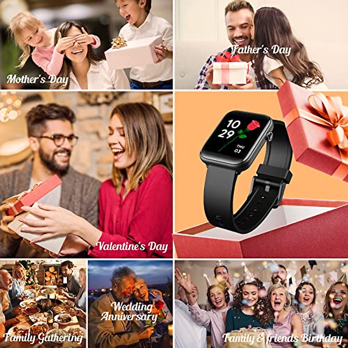 Ticwatch GTH smartwatch 24H Skin Temperature Measurement Blood Oxygen 24H Heart Rate Monitoring Sleep Tracking 5ATM Water Resistant Rating Stress Tracking 10 Days Battery Life Smart Watch