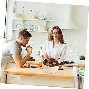 UPKOCH Old Fashioned Medicine Pot Korean Clay Pot Braising Pan with Lid Water Kettle Stovetop Medicines Kettle Ceramic Soup Pot Stovetop Tea Pots Medicine Cooker Pottery Clay Casserole