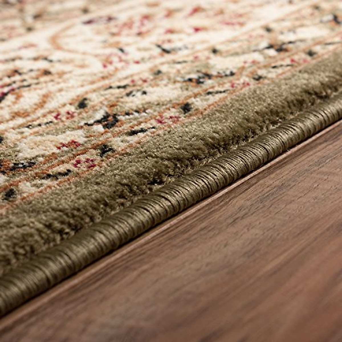 Well Woven Barclay Sarouk Green Traditional Area Rug 3'11" Round