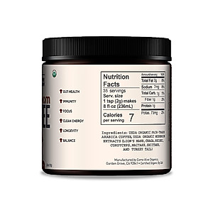 La Republica Organic Mushroom Coffee (30 Servings) with 7 Superfood Mushrooms, Great Tasting Arabica Instant Coffee, Includes Lion's Mane, Reishi, Chaga, Cordyceps, Shiitake, Maitake, and Turkey Tail