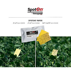 FGI SpotOn Water Sensitive Paper (WSP) for Sprayer Calibration - One Pack of 2 x3 Paper - 25 Sheets Per Pack - Reduce Waste and Ensure Consistent Application of Spray Droplets - Assess Spray Coverage