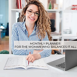 Simplified 2023-2024 Monthly Planner and Calendar Book - Beautiful Abstract To Do List Notebook Easily Organizes Your Tasks to Boost Productivity - Runs Until December 2024