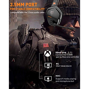 XIBERIA Gaming Headset for Xbox One/PS4/PS5/PC/Mac,Controller,Noise Cancelling Over Ear Headphones with Mic, Bass Surround Soft Memory Earmuffs (Renewed)