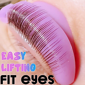 Eyelash Perm Pads Lash Lift Rods Eyelash Perm Silicone Pads 9 Sizes 18 Piece Reusable Soft Lash Lift Pads Shield for Different Length Eyelashes Perfect Lifting (Violets)