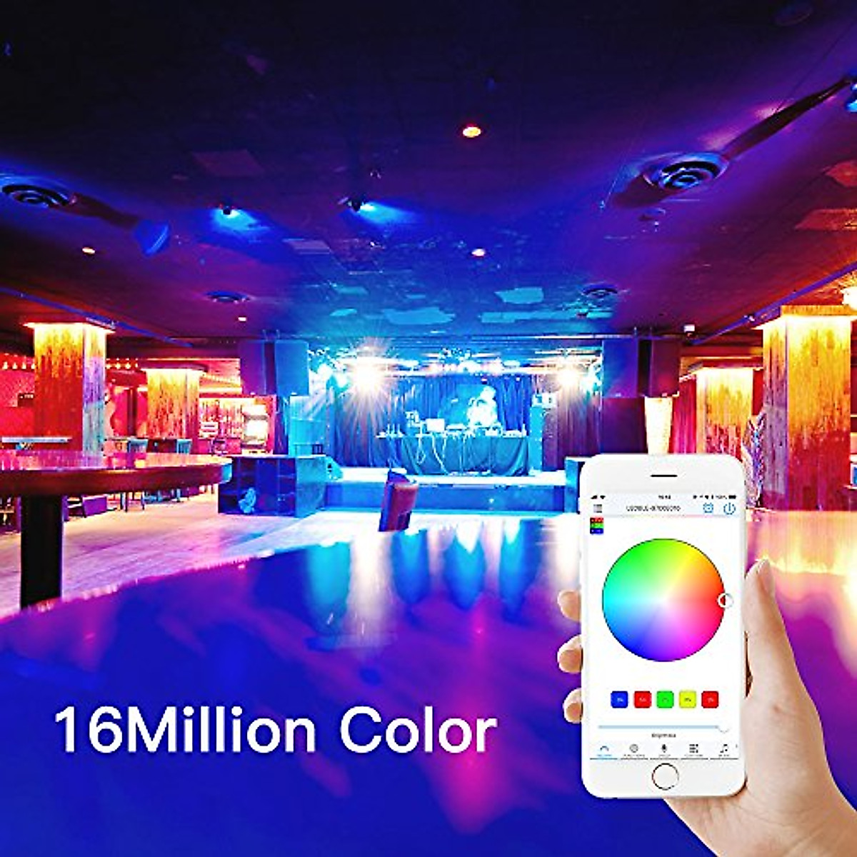 HaoDeng Bluetooth RGBW/RGB Controller for LED Light Strips, Android and iOS Free App Bluetooth LED Strip Light Controller