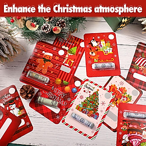 Clysee 60 Pcs Christmas Money Holder for Cash Bulk Christmas Money Holder Ornaments Holiday Gifting Money Holder with Cover Funny Xmas Cash Gift Ideas for Xmas Tree Hanging Decoration