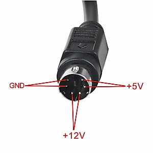 SLLEA 6-Pin DIN AC/DC Adapter for I/O Magic GigaBank 320gb 3.5" External Hard Drive HD HDD 5VDC / 12VDC 1.5A-2A 6-Prong Power Supply Cord Cable PS Battery Charger Mains