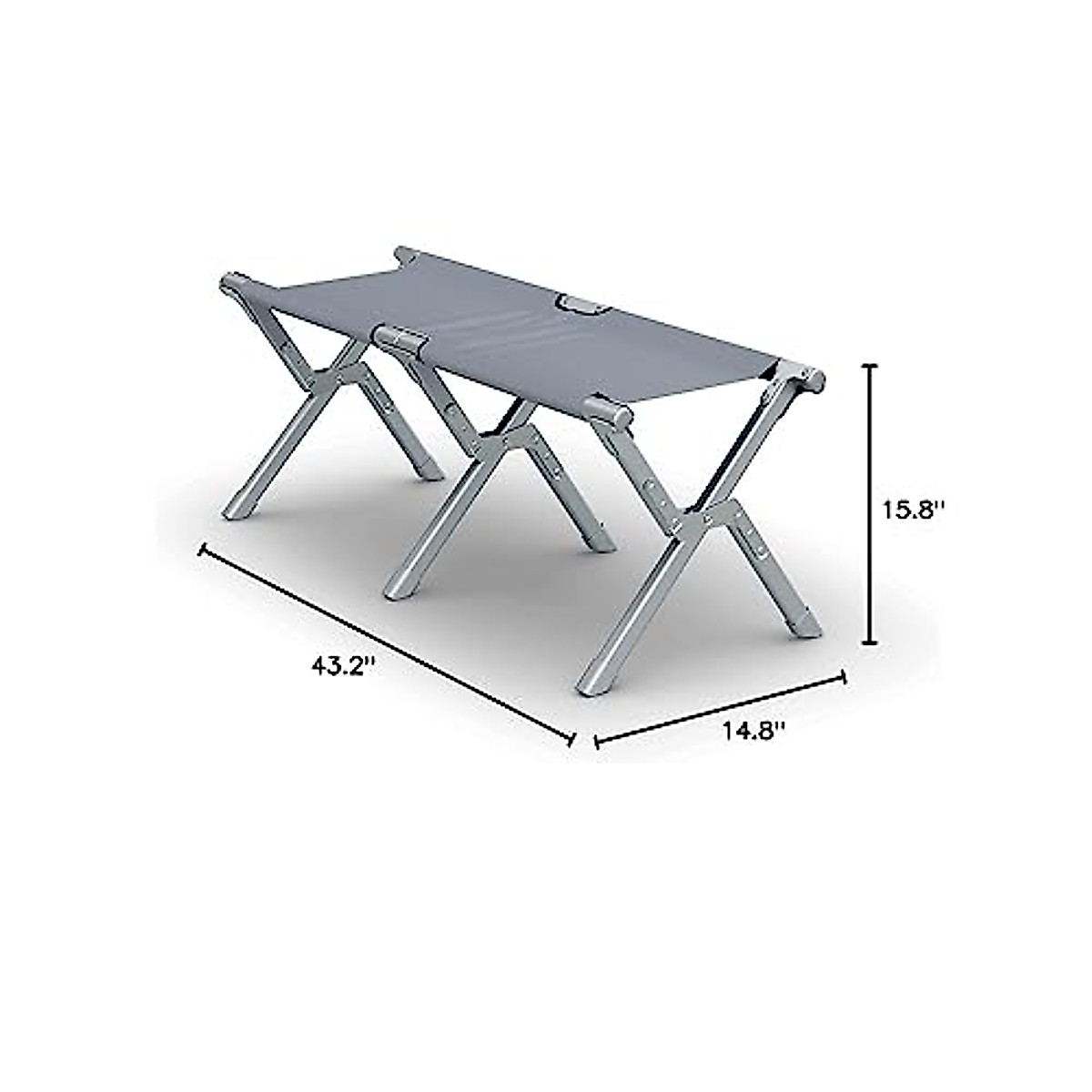 Dometic GO Compact Camp Bench | Seats 2 | Silt | Lightweight | Sturdy Outdoor Seating | Carrying Case Included
