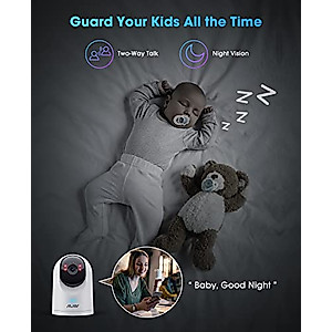 Security Camera for Baby Monitor, 2K Wi-Fi Cameras for Home Security, Indoor Camera Wireless with Phone APP, 2-Way Audio, Motion Detection, Night Vision