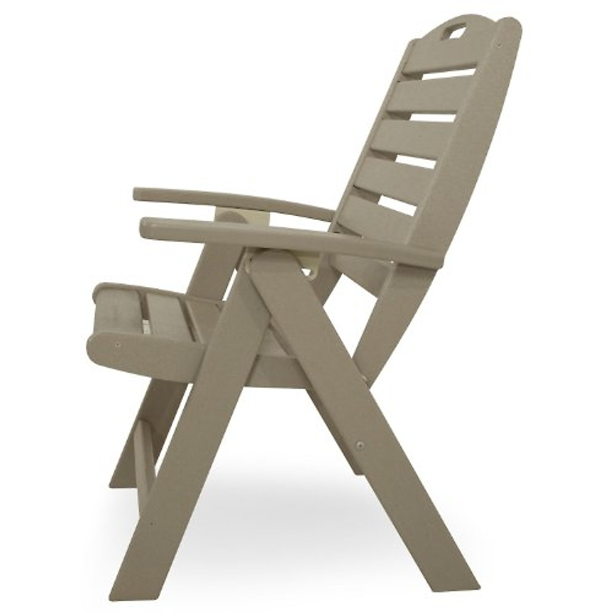 Trex Outdoor Furniture Yacht Club Folding Highback Chair, Sand Castle