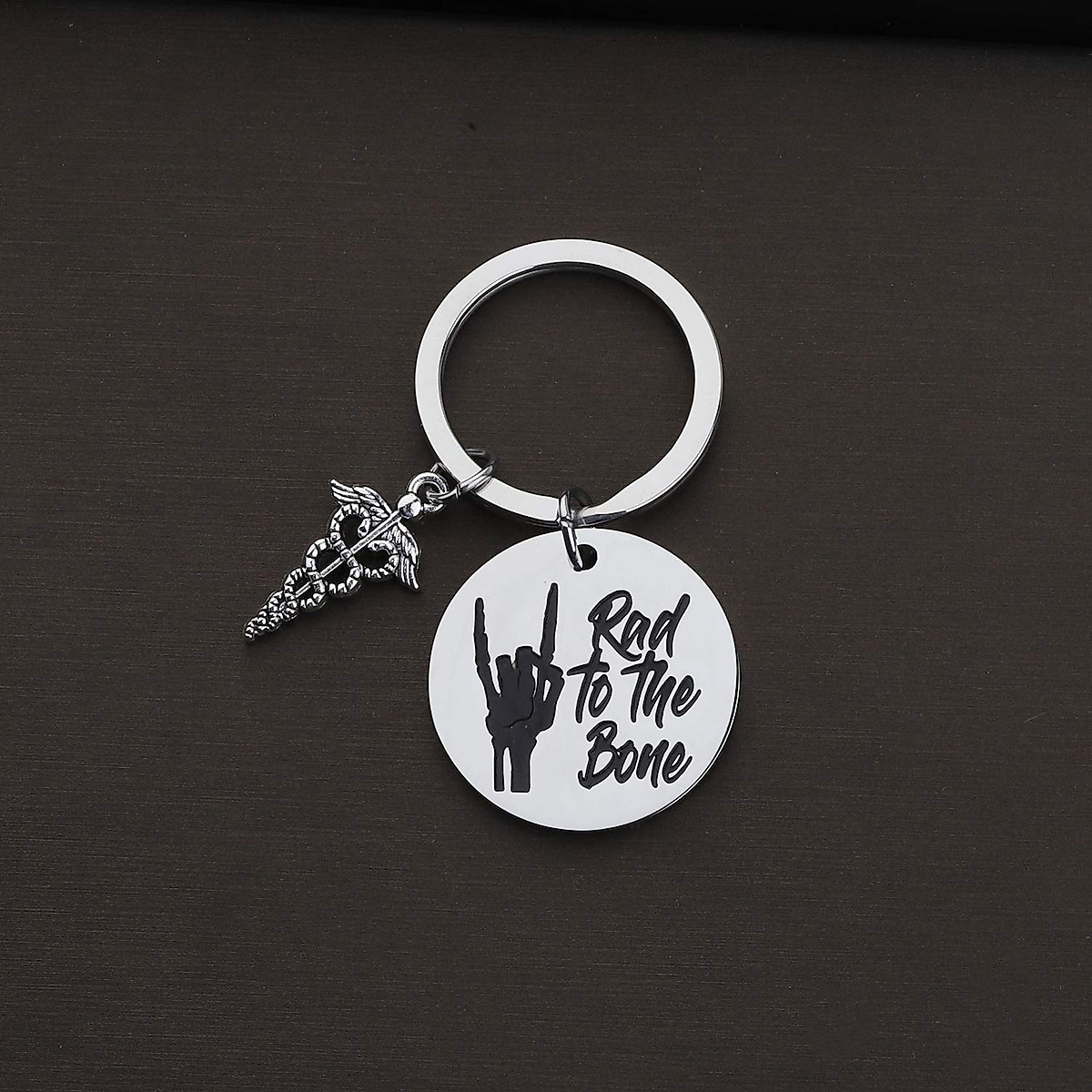 TGBJE Radiologist Keychain Radiology Gift Radiographer Gift X-Ray Radiation Tech Jewelry Rad to The Bone Gift (Radiologist Keychain)