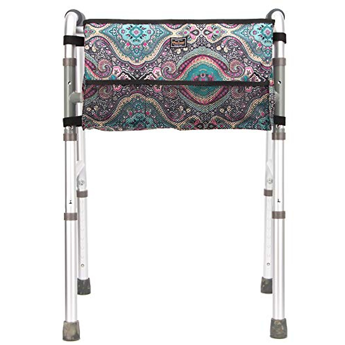 Walker Bag Wheelchair Accessories by Pacmaxi, Walker Accessory Tote Pocket for Walkers Rollators Wheelchairs, Multiple Pockets, Carabiner Clip (Blue)