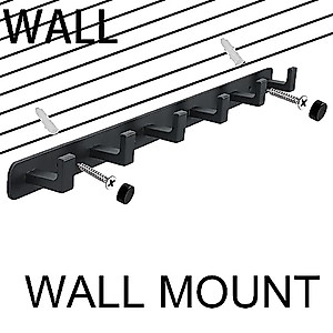 Vanloory Coat Rack, Heavy Duty Stainless Steel 4 Tri Coat Hook Hanger, Wall Mounted Storage Wall Hook, Rustic Clothes Hook/Key Hook Rail for Bathroom Kitchen Entryway(6 Hook Black)