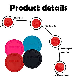 TOUNALKER 36Pcs Rubber Bottoms for Sublimation Tumblers, Protective Anti-Slip Silicone Bottom with Strong Adhesive, Colorful Rubber Bottom for Wine Tumblers Skinny Tumblers Mason Jar, 2.2 Inches