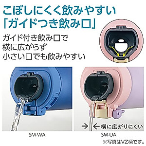 Zojirushi SM-UA48-AJ Water Bottle, Kids, One-Touch Stainless Steel Mug, Seamless, 1.6 fl oz (0.48 L), Dinosaur Blue