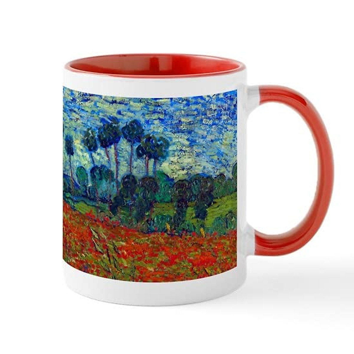 CafePress Van Gogh Poppy Field Mug Ceramic Coffee Mug, Tea Cup 11 oz