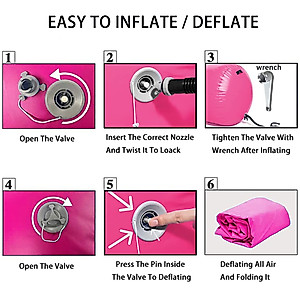 Inflatable Gymnastics Air Track Mat 10ft 13ft 16ft 20ft 4/8 Inch Thickness Tumbling Mat Tumble Track Air Barrel Gymnastics Roller with Electric Air Pump(40x31.5,pink)