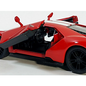 KiNSMART 2017 Ford GT Hardtop Red 1:38 Scale 5" Die Cast Metal Model Toy Super Sports Car