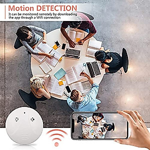 Camera Detector WiFi HD 1080P Hidden Camera Smoke Detector Surveillance Camera for Keeping Eyes on Home Warehouse Bedroom Security Dome Cameras for Baby Pet…