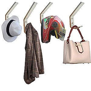 AUXPhome 6Set Motorcycle Helmet Holder Hook, Wall Mounted Equestrian Helmet Storage Rack Hanger, Motorbike Cloth Wall Display Rack, Football Helmet Display Stand, Baseball Batting Helmet Rack
