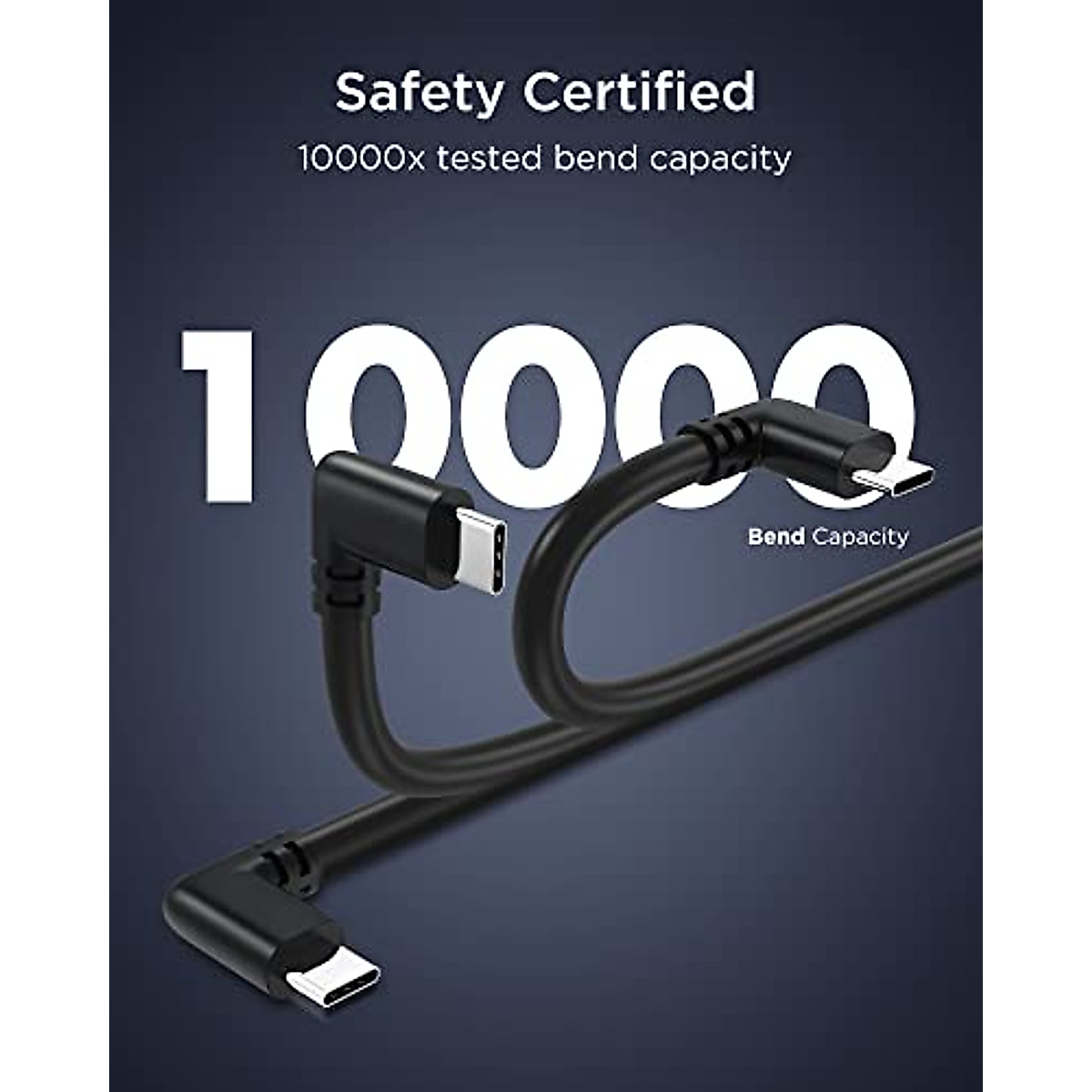 KIWI design Link Cable Accessories Compatible with Quest 2 VR Headset, USB 3.0 PC Game Cable Fast and Stable (10FT C to C)